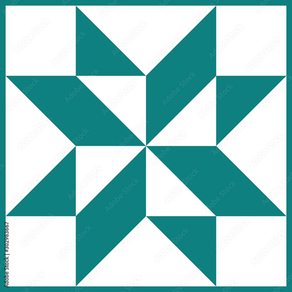 Barn quilt pattern, Patchwork design, Abstract geometric tiled trail ...