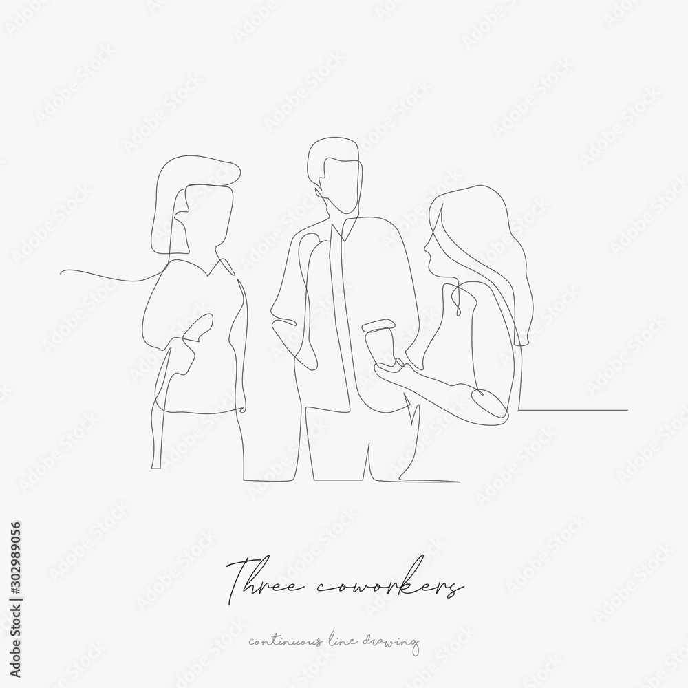 Three Hand-drawn Continues Line Drawings Art & Collectibles Etchings ...