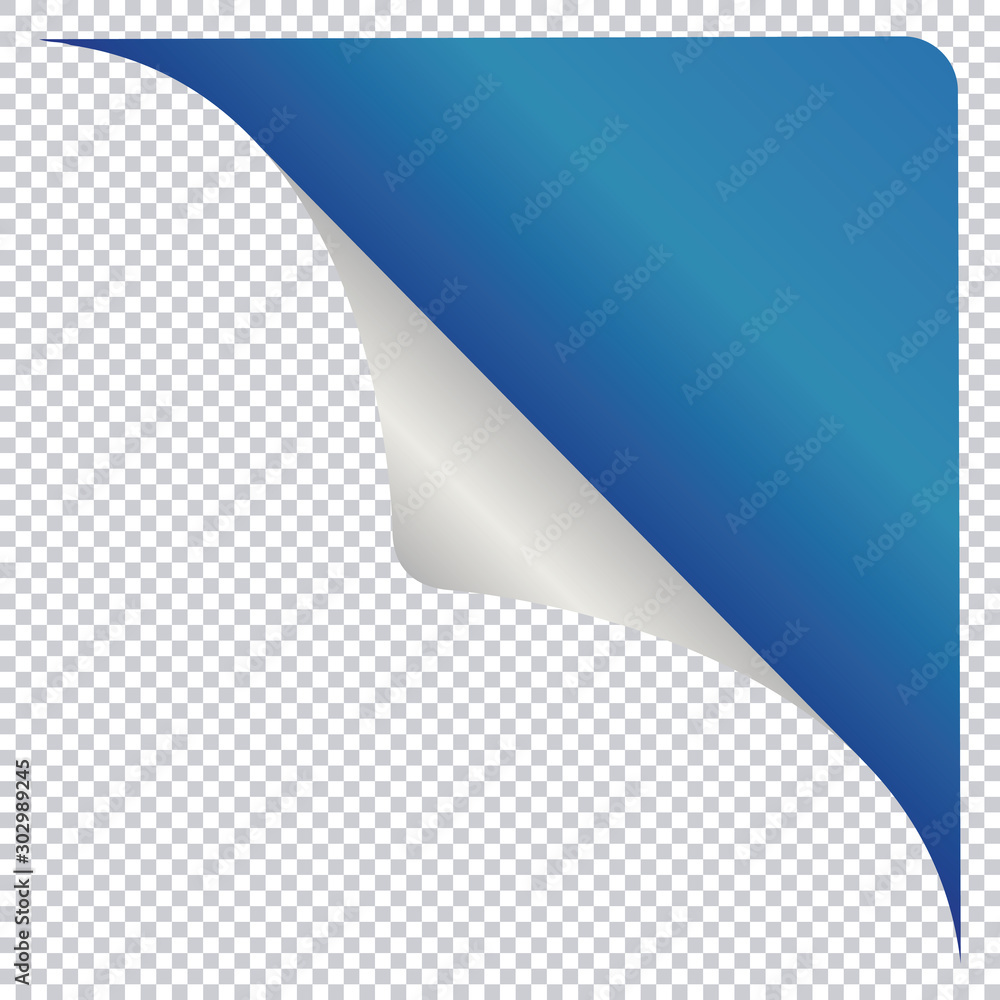 blue corner banner design element isolated on transparent background Stock Vector | Adobe Stock