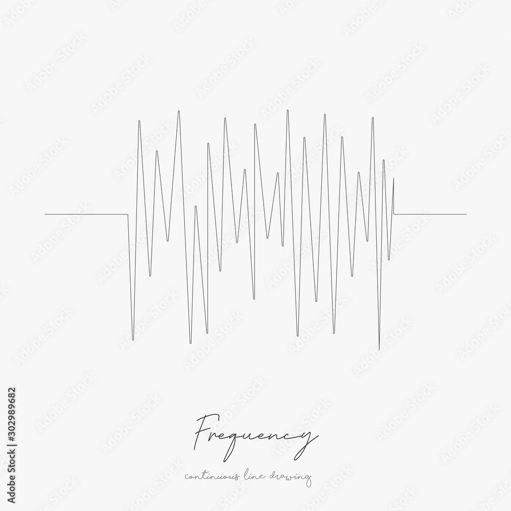 continuous line drawing. frequency. simple vector illustration ...
