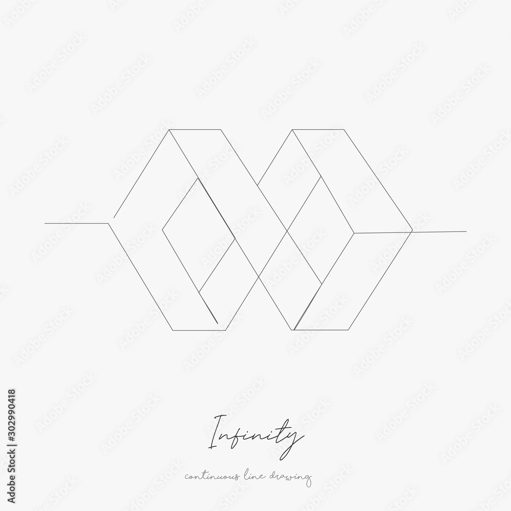 continuous line drawing. infinity. simple vector illustration. infinity ...