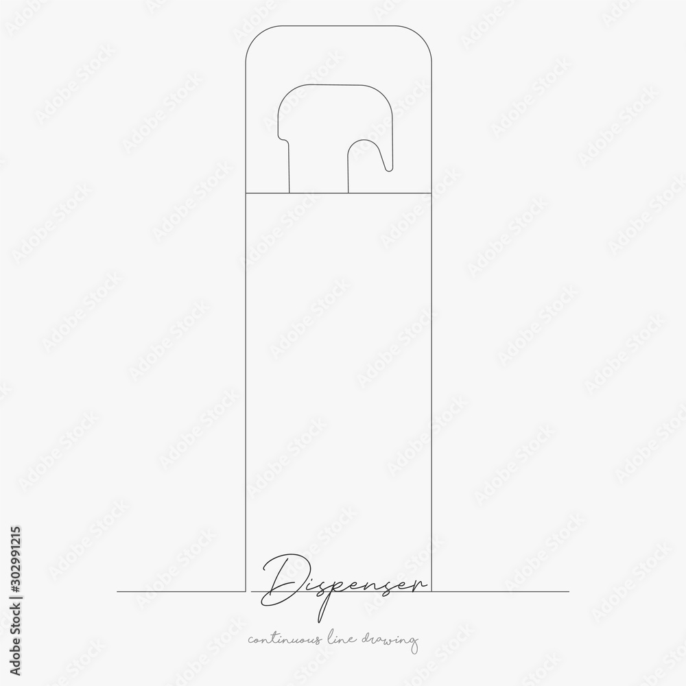 continuous line drawing. dispenser. simple vector illustration ...