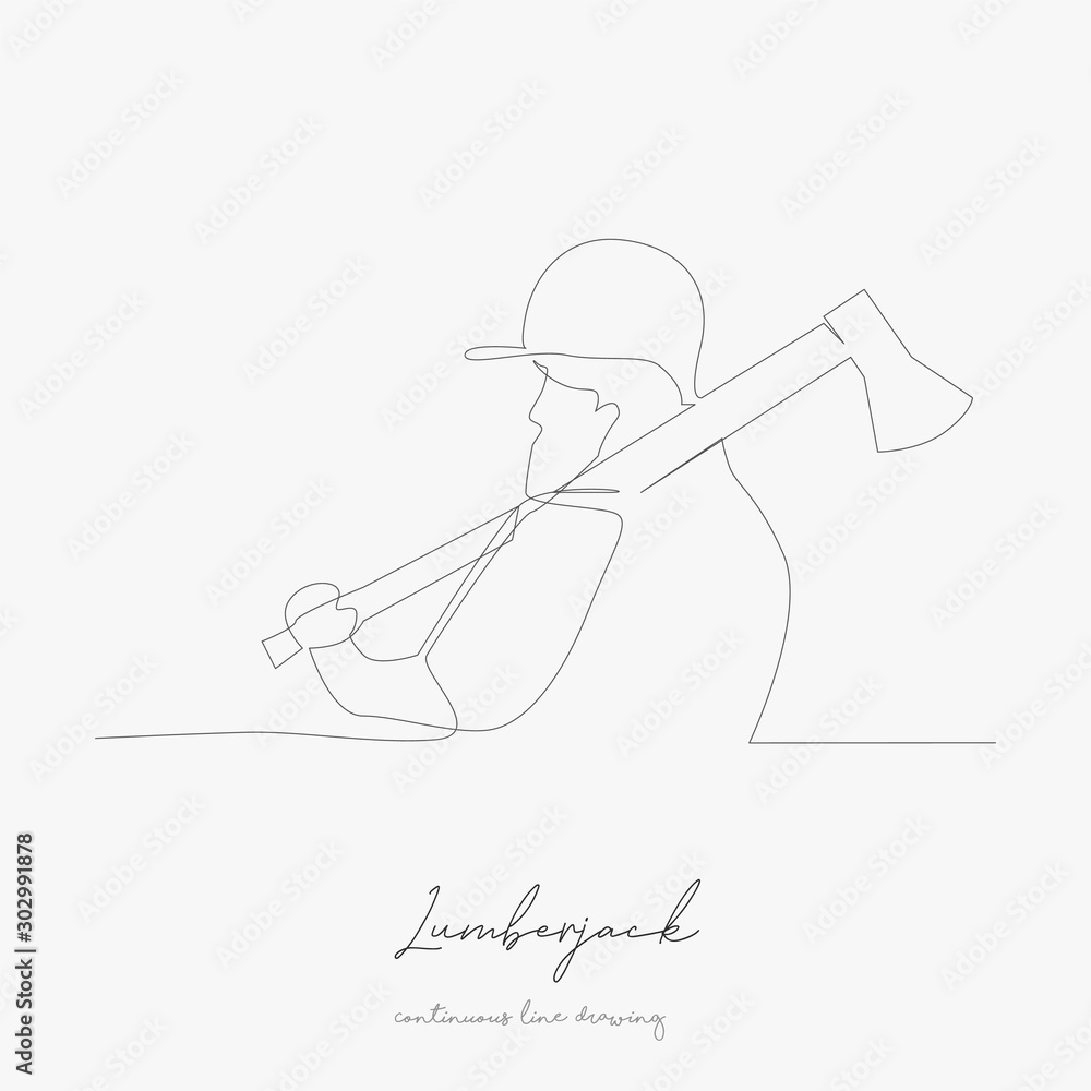 Lumberjack Drawing