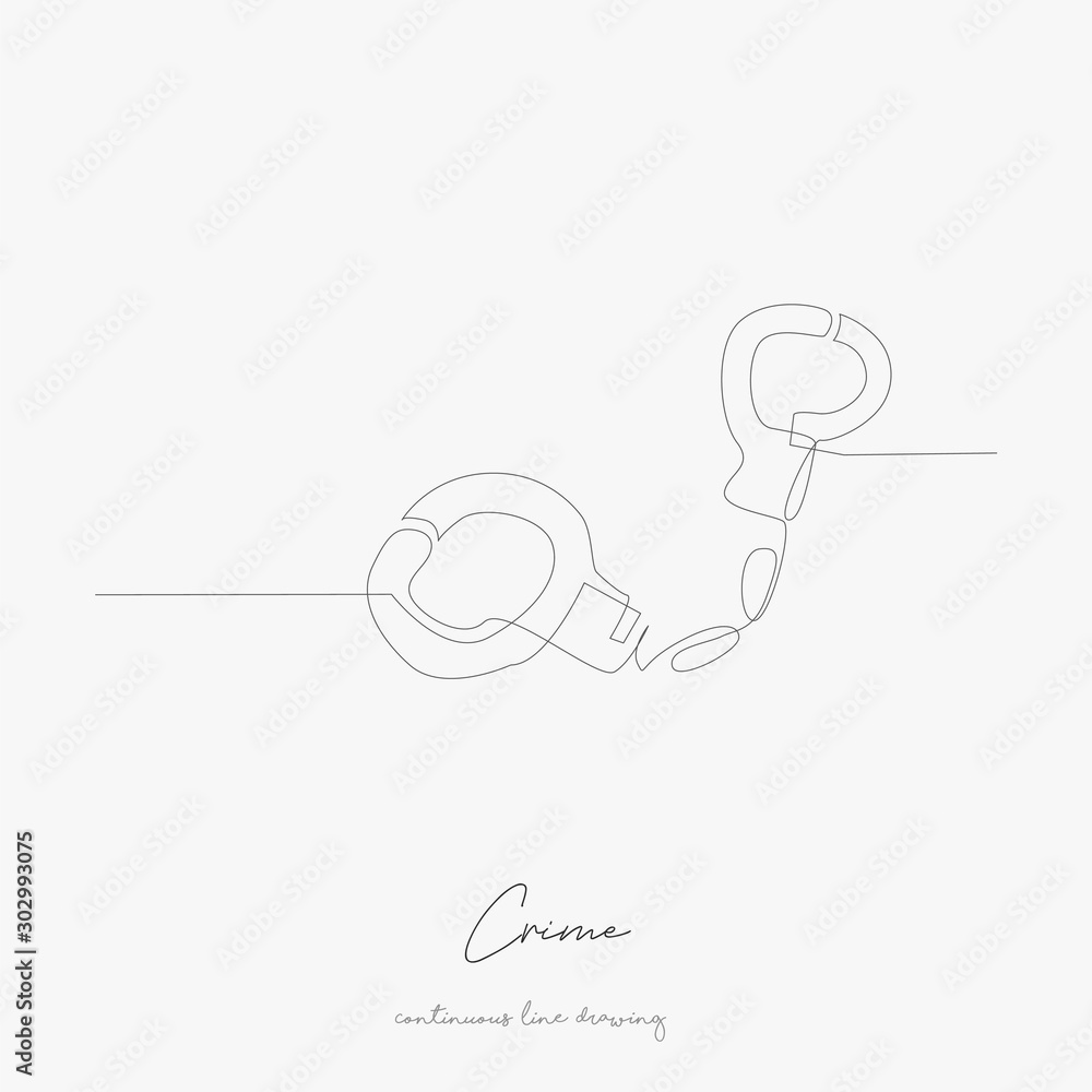 continuous line drawing. crime. simple vector illustration. crime ...