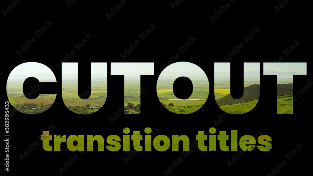 Cutout Transition Titles Stock Template | Adobe Stock
