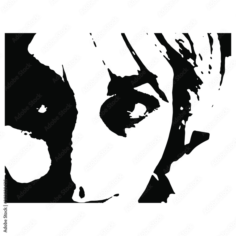 Black And White Face High Contrast