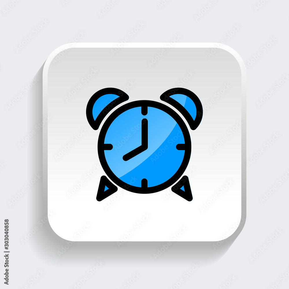 Clock icon. Symbol of time with trendy flat style icon for web, logo ...
