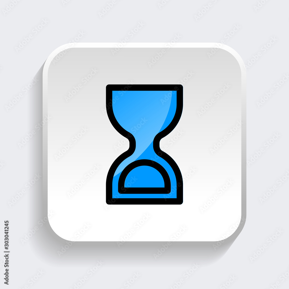 Clock icon. Symbol of time with trendy flat style icon for web, logo ...