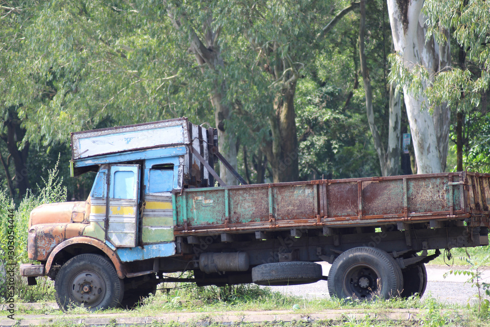 Indian traditional truck in the ground Stock Photo | Adobe Stock