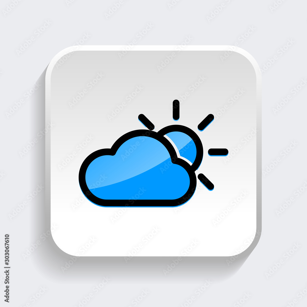 Night icon. Symbol of Weather icon with trendy flat line style icon for ...