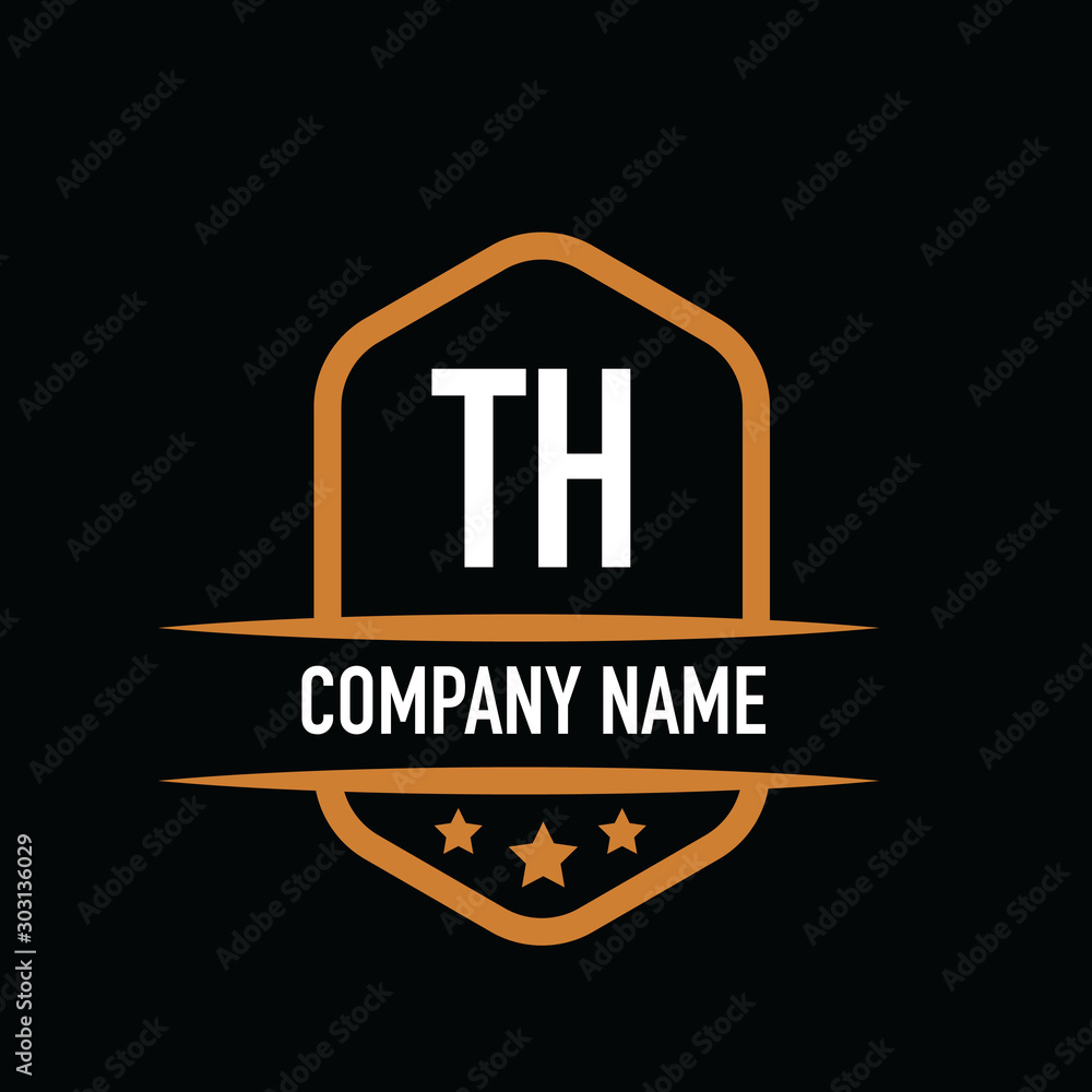 Initial Letter th Vintage Logo Concept. Graphic Design Element for ...