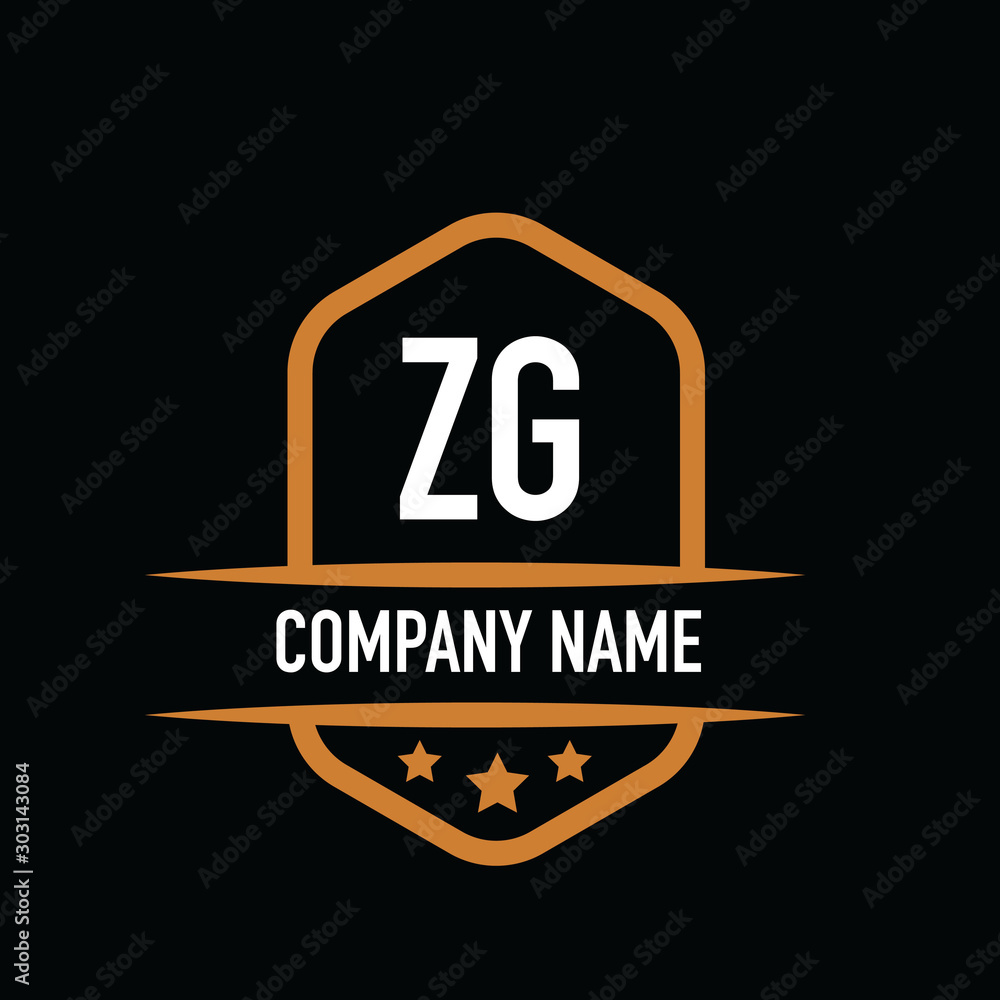 Initial Letter zg Vintage Logo Concept. Graphic Design Element for ...