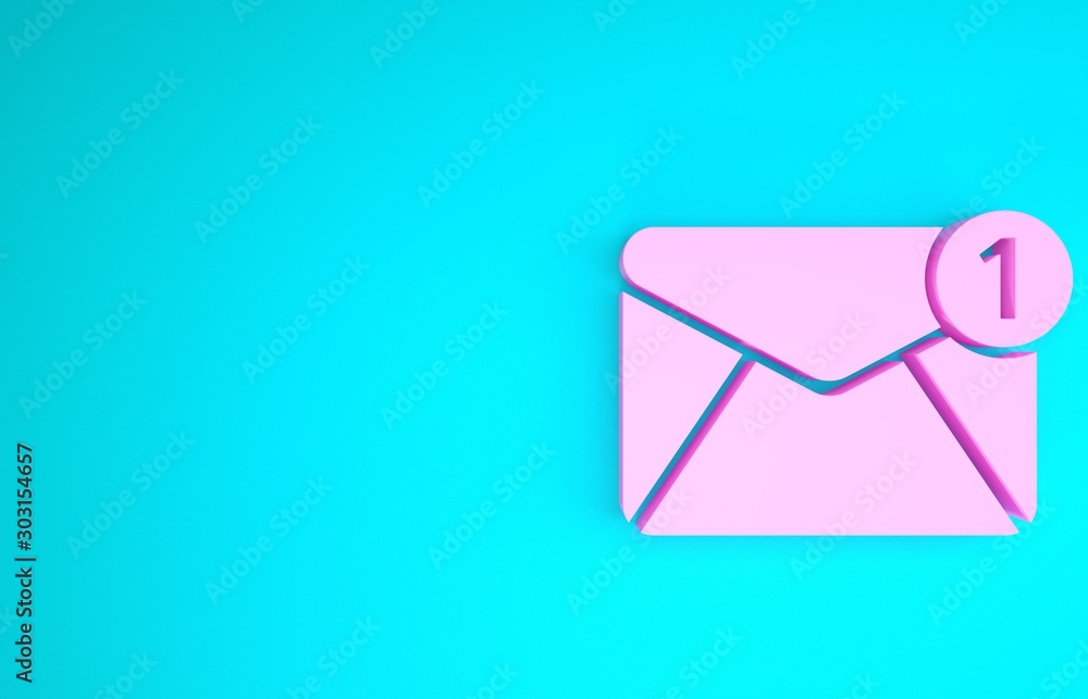Pink Text Message Icon