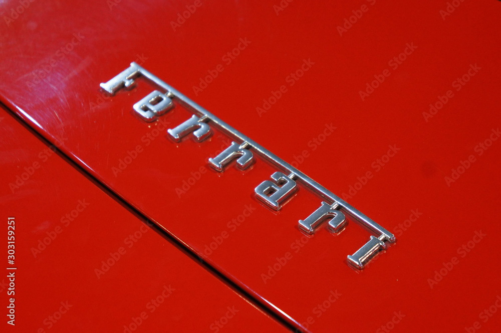 KUALA LUMPUR, MALAYSIA - NOVEMBER 24, 2018: Selected focused of Ferrari ...