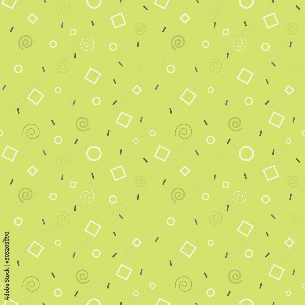 seamless geometric pattern with dashes and green background Stock ...
