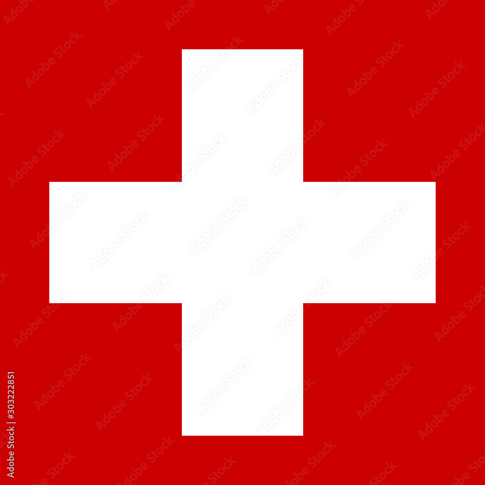 White cross on red background - stock vector Stock Vector | Adobe Stock