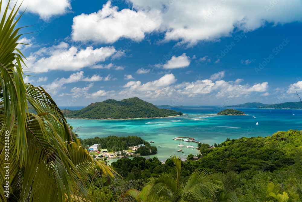 Scenic landscape view from top of fond ferdinand nature reserve in ...