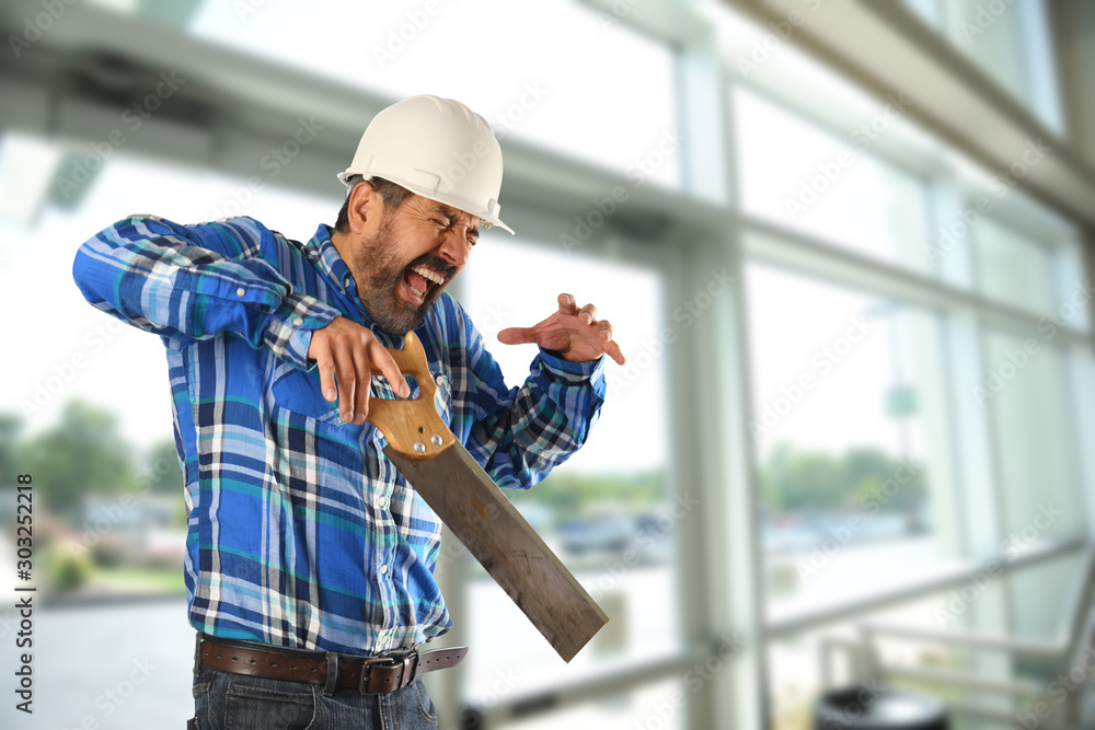 Construction Workers Working Inside
