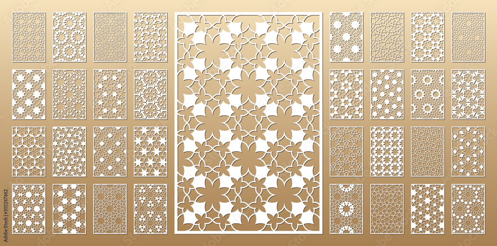 Poster Laser cut vector panels (ratio 2:3) – Wall Art | UkPosters