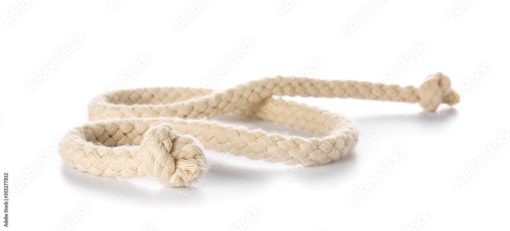 Clean rope on white background Stock Photo | Adobe Stock