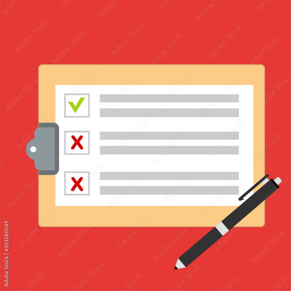 Hand filling checklist on To Do List. Form illustration with paper work ...