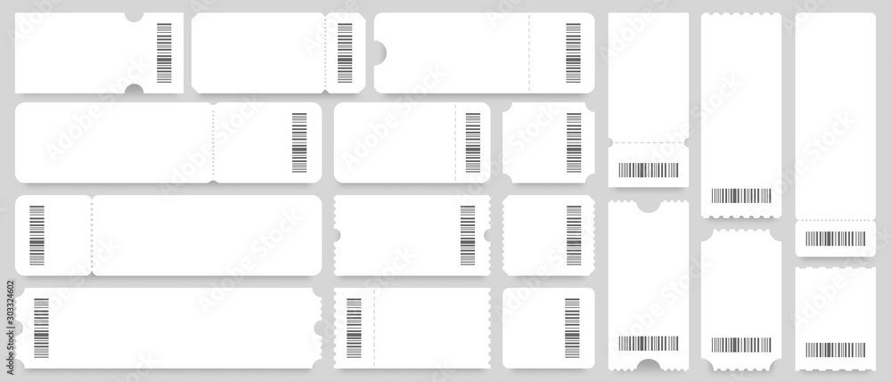 Blank Black And White Coupon Template