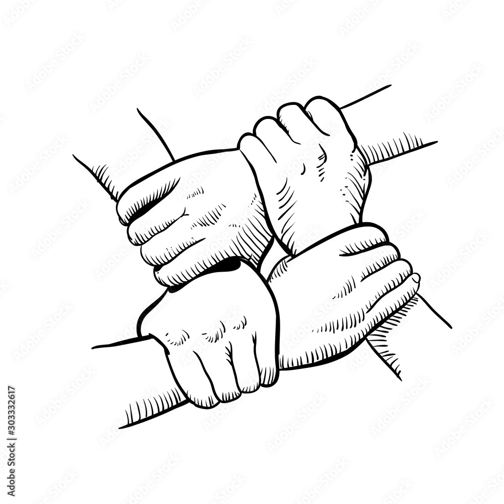 Hand Vector outline Stock Vector | Adobe Stock