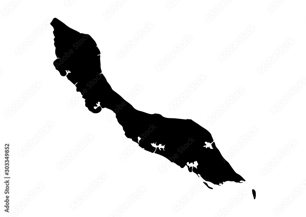 map of curacao dutch caribbean island on white Stock Vector | Adobe Stock
