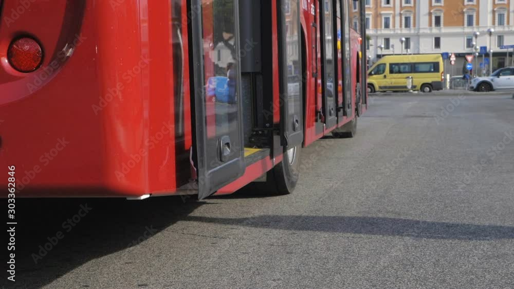 Blind person going on Bus with cane.Blindness, trasportation, autonomy ...