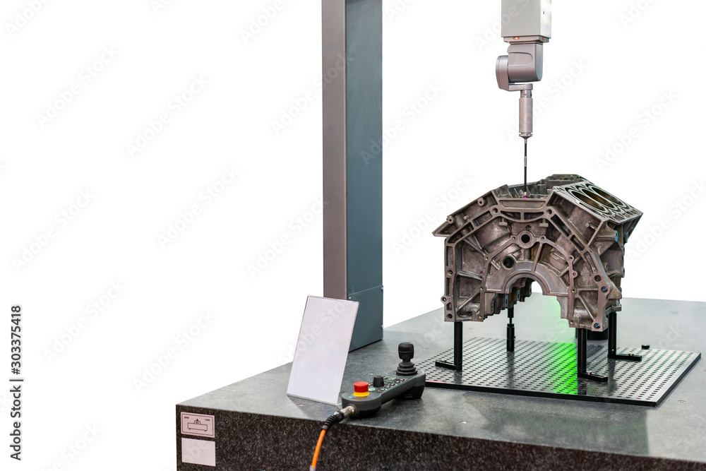 automatic coordinate measurement machine (CMM) during inspection ...