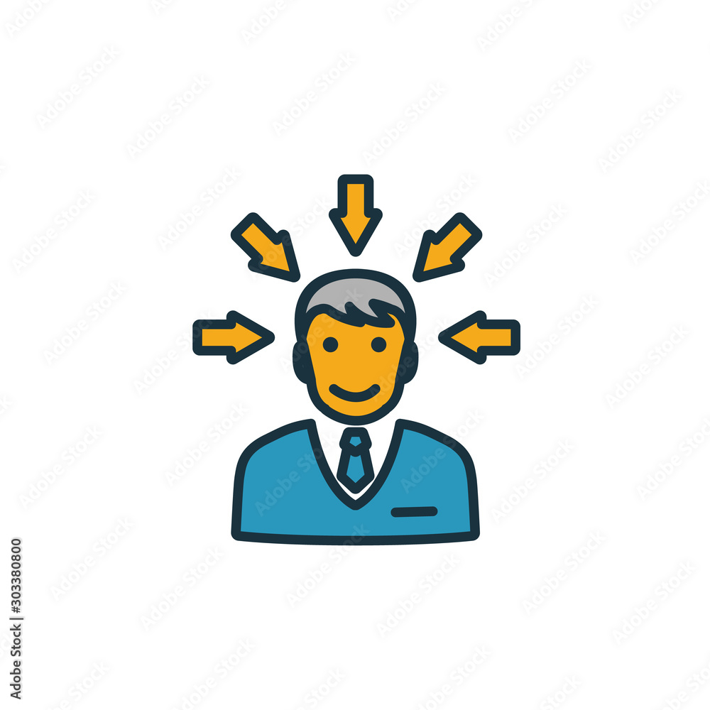 Concentration icon. Simple element from productivity icons collection ...