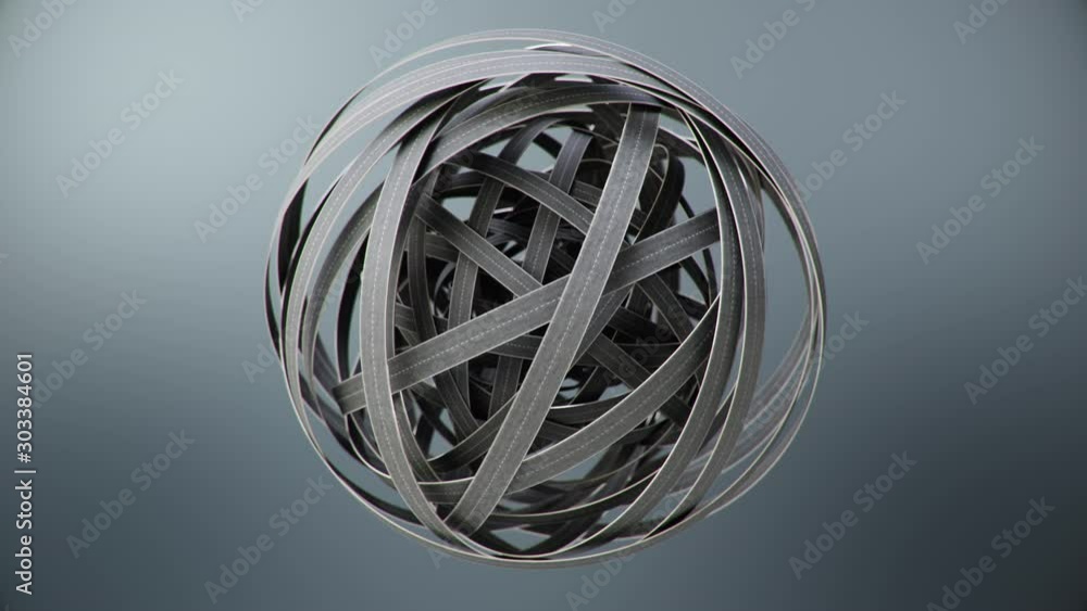 Tangled roads and highways in a chaotic. Animation with alpha channel ...