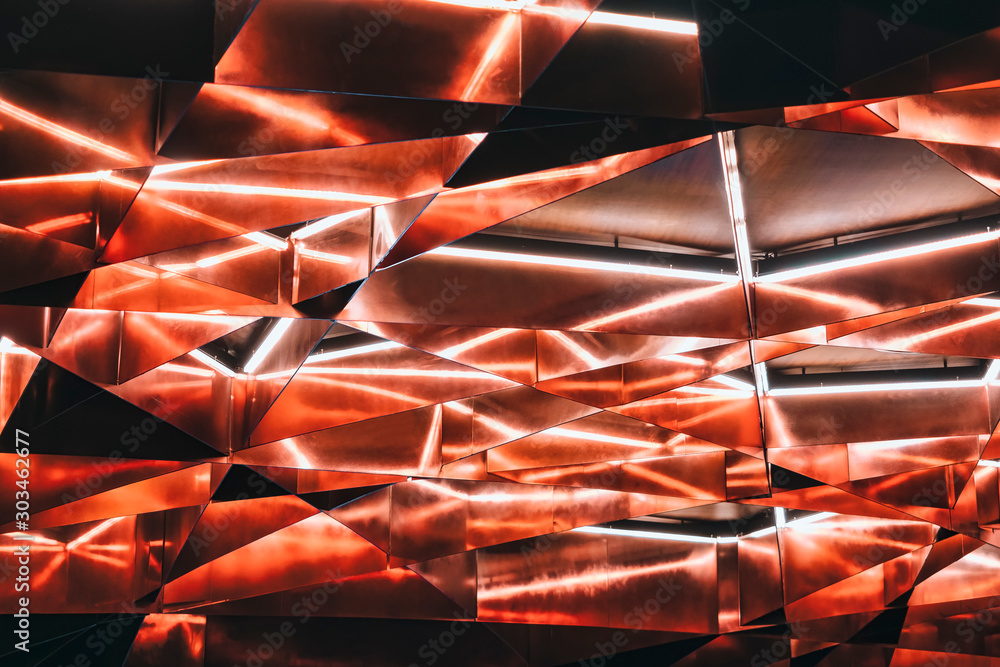 Bronze Copper metalic texture with lighting Modern futuristic ...