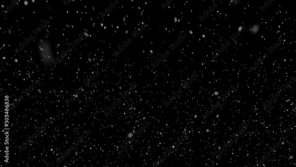 Realistic snowing background animation on black screen Stock Video ...