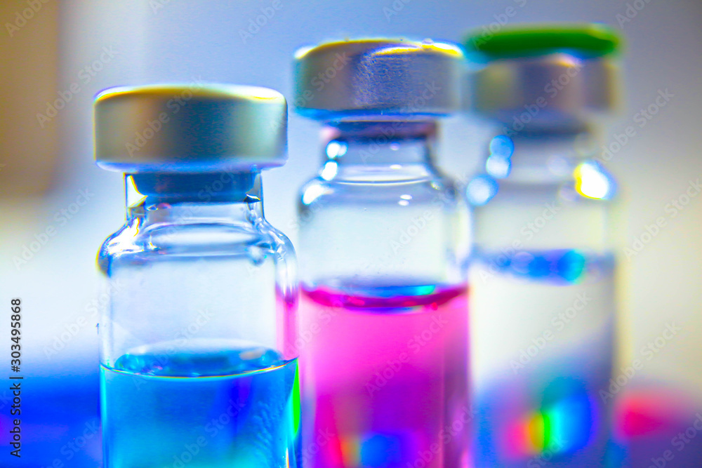 Vaccine vial dose flu shot drug needle syringe,medical concept ...