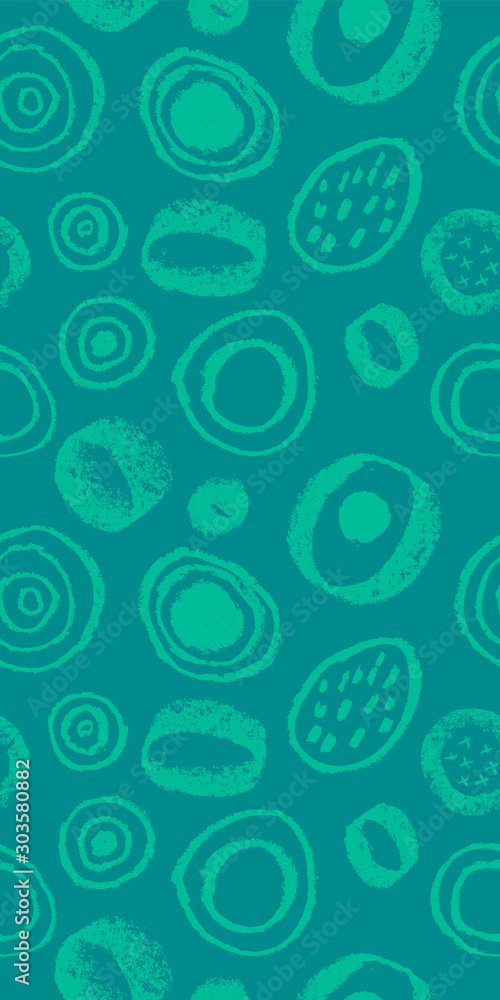 Organic seamless pattern vector background. Hand drawn natural elements ...