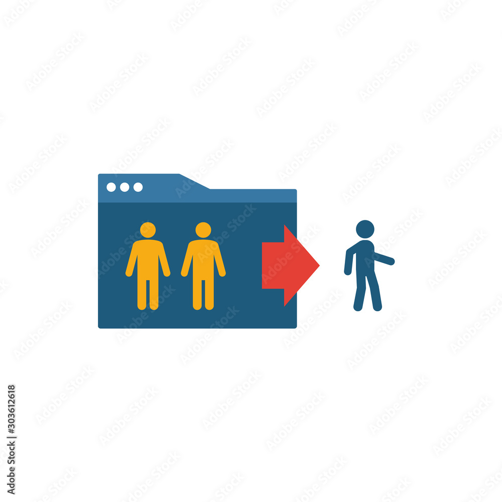 Exit Rate icon. Simple flat element from content collection. Creative ...