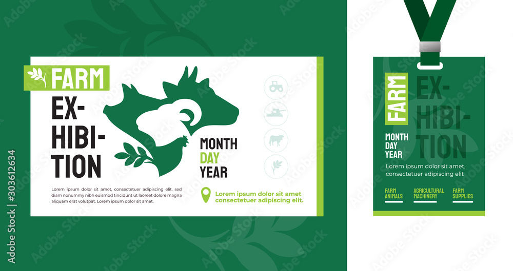 Design for farm exhibition, agriculture, livestock. Identity for agri ...