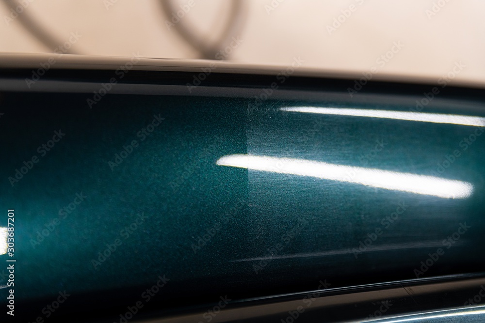 Before and after effect of car paint polishing Stock Photo | Adobe Stock