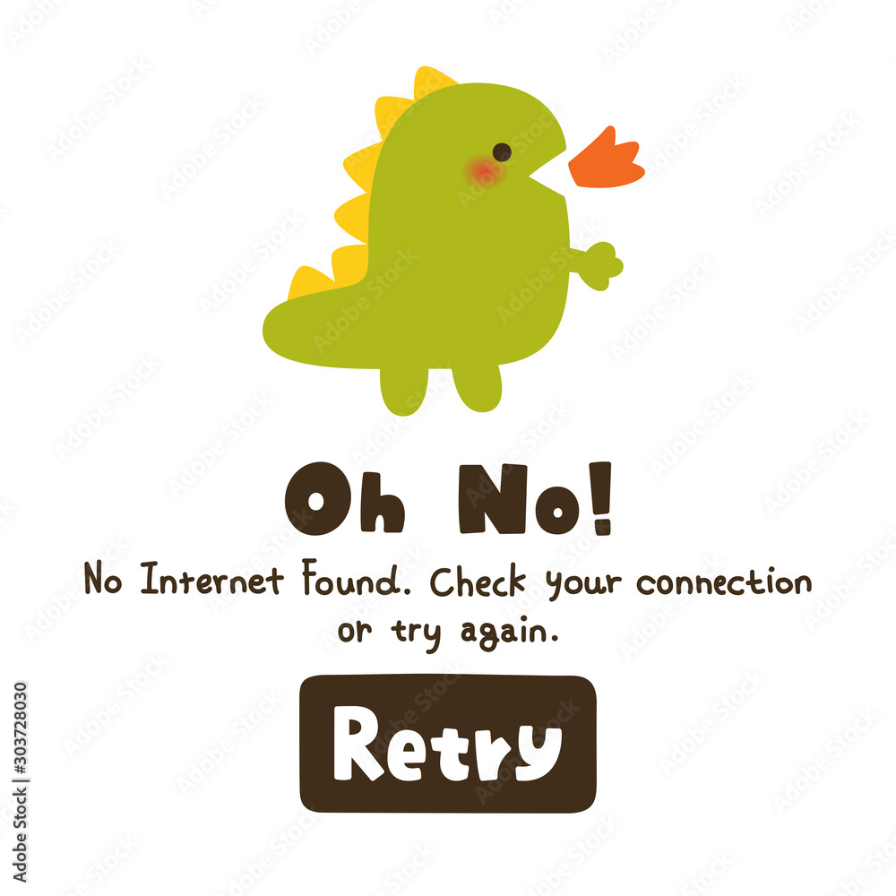 No Internet Connection Dinosaur