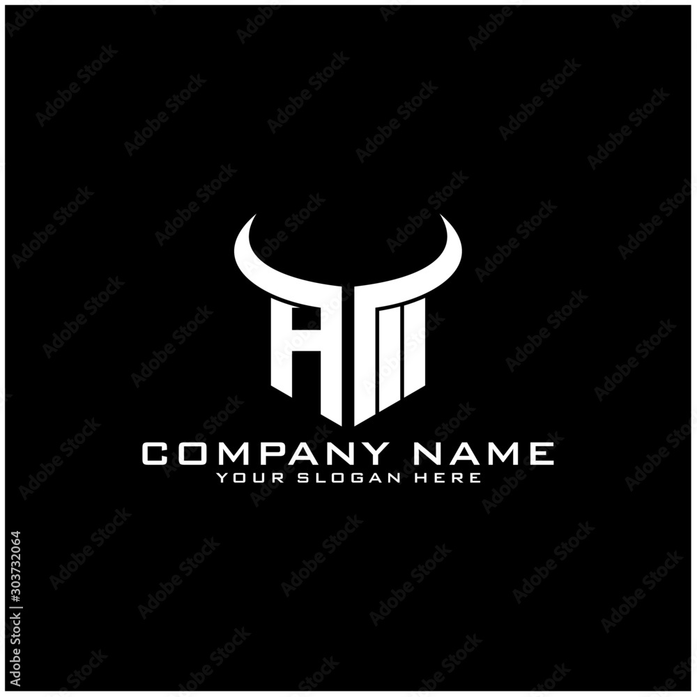 Letter AM logo icon design template elements Stock Vector | Adobe Stock