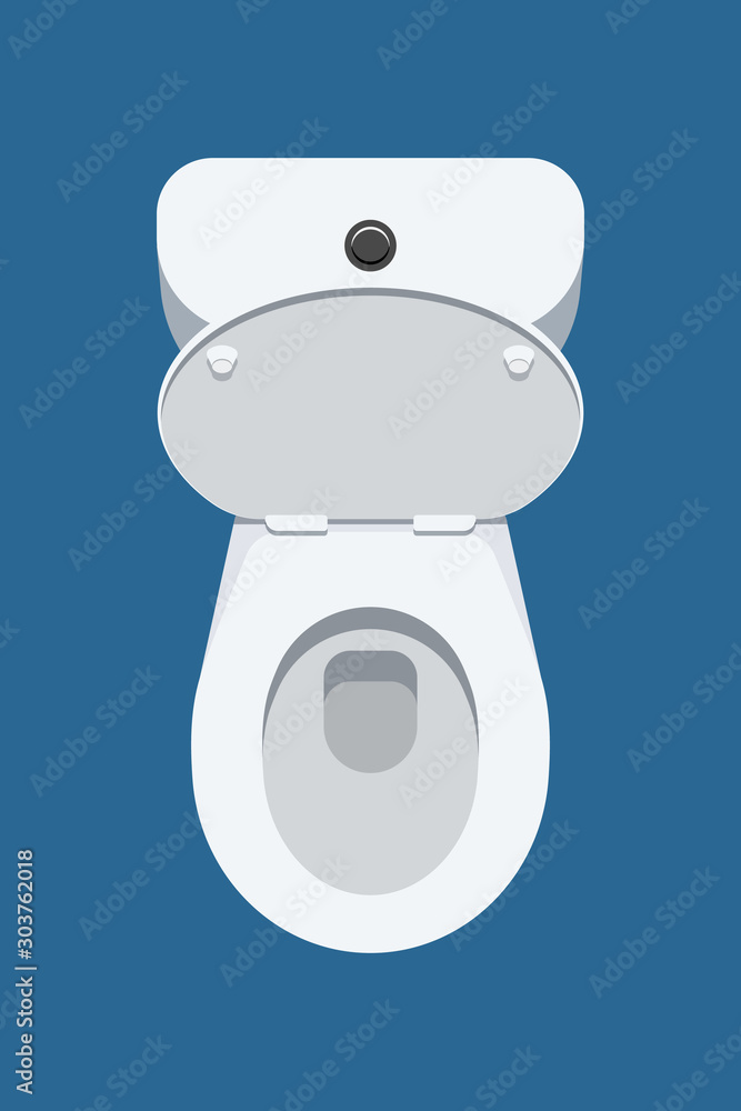 Toilet Top View Vector