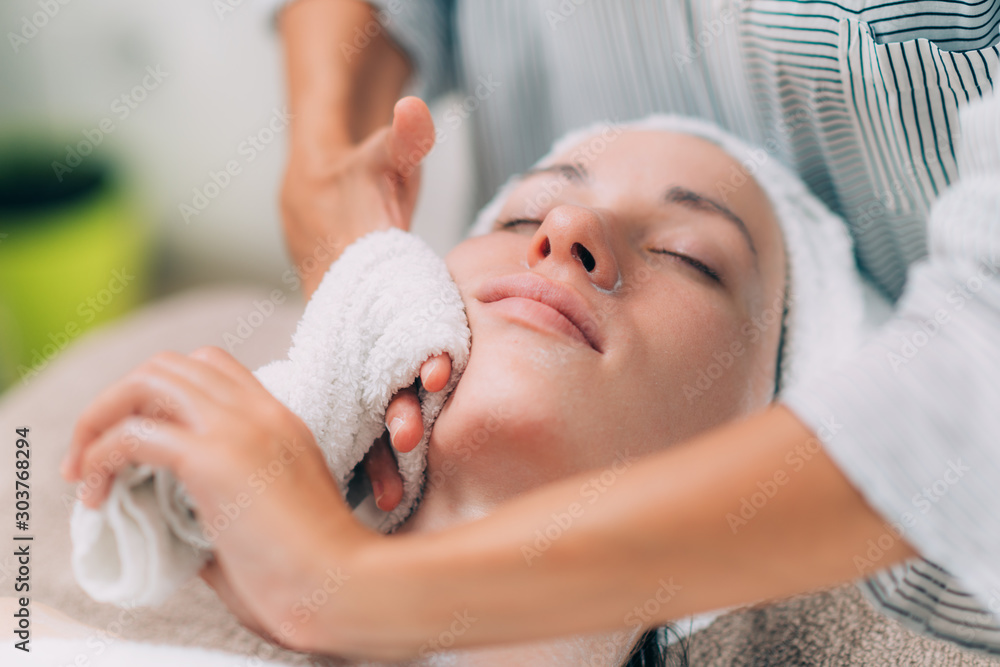 Cupping Facial Treatment. Vacuum Face Lifting. Stock Photo | Adobe Stock