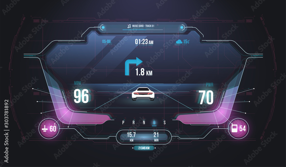 Cars infographic ui, analysis and diagnostics in the hud style. Modern ...