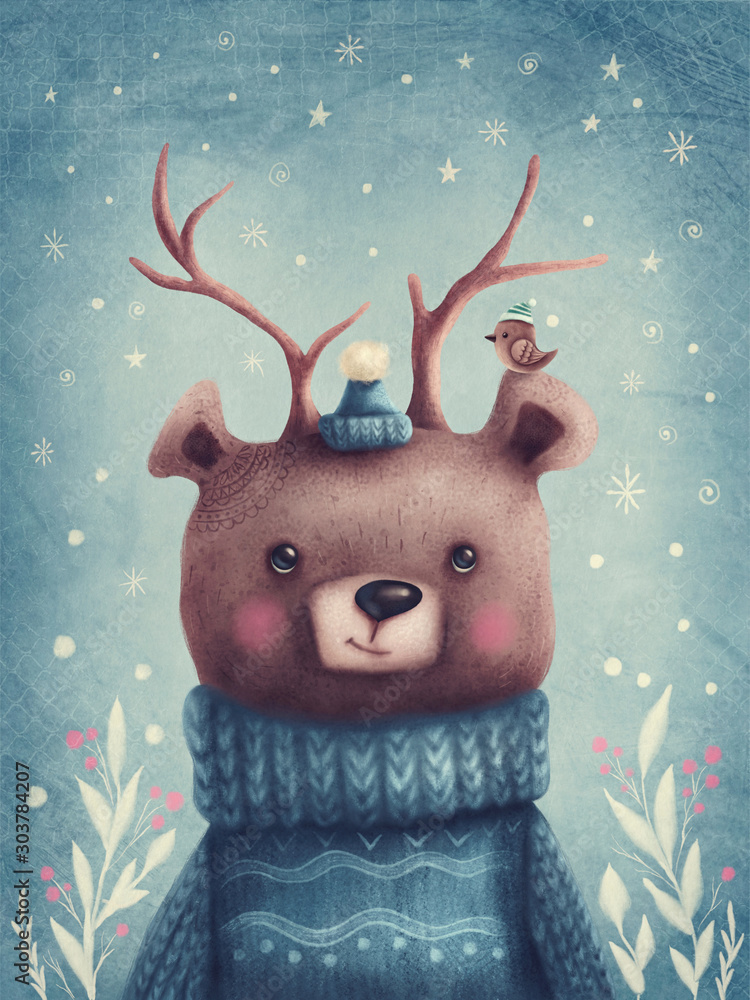 Cute brown bear Stock Photo | Adobe Stock