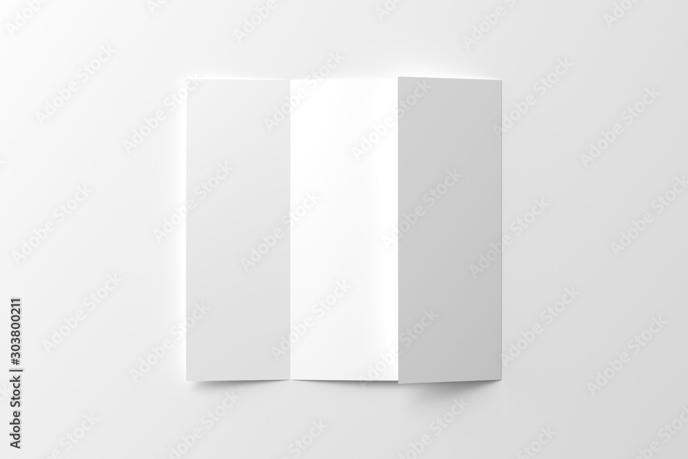 A4 A5 Gatefold Brochure White Blank Mockup Stock Illustration | Adobe Stock