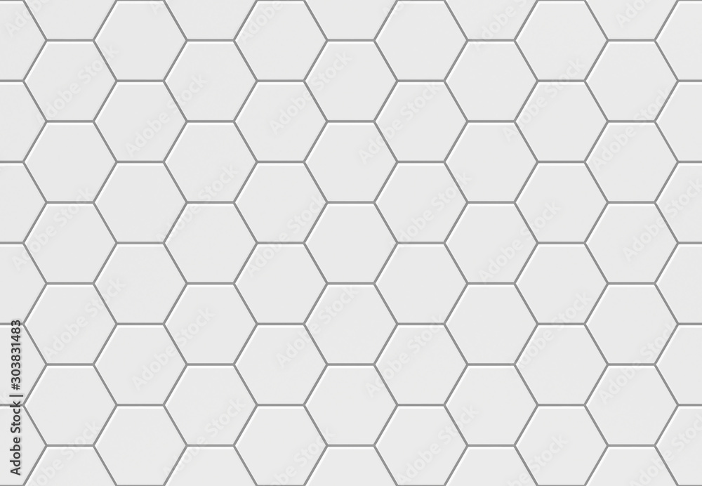 White hexagonal seamless tile texture for floor and walls Stock ...