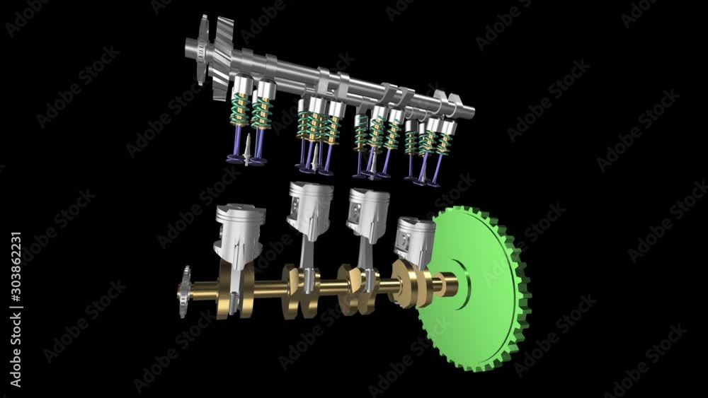 4 Stroke Diesel Engine Animation working principles of diesel engines ...