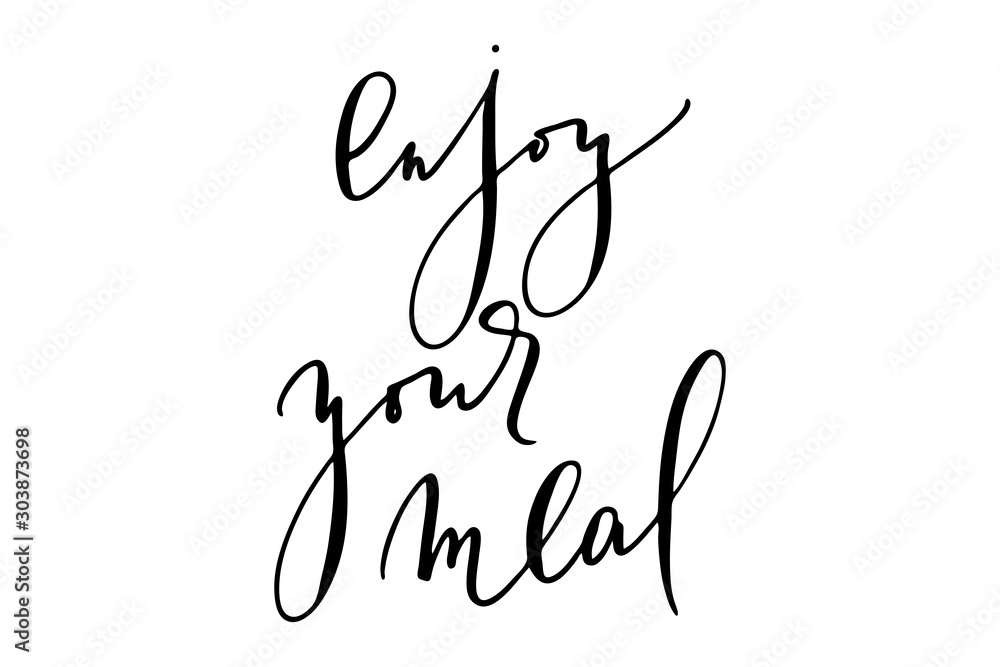 Vetor De Phrase Enjoy Your Meal Handwritten Text Vector Vector vetor-de-phrase-enjoy-your-meal-handwritten-text-vector-vector