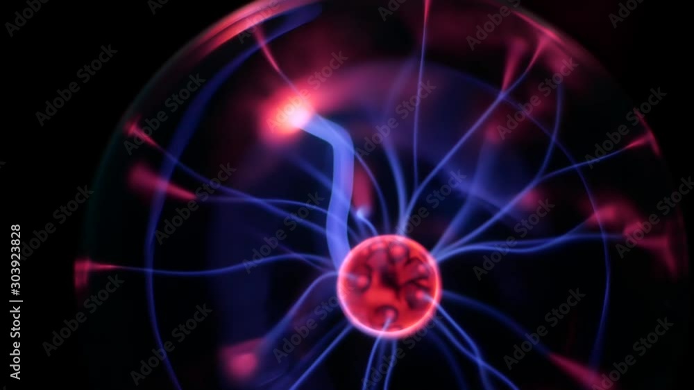 Plasma ball lightning, Tesla lamp, Plasma globe with high voltage ...